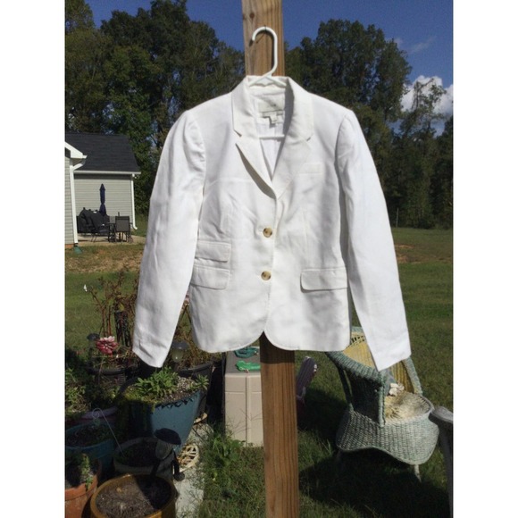 J. Crew | Jackets & Coats | Jcrew Womens Schoolboy Blazer Size 6 White ...